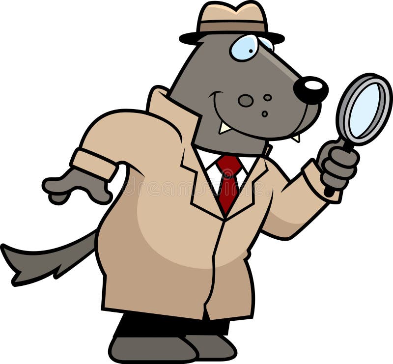 Fumetto Wolf Detective illustrazione vettoriale. Illustrazione di arte ...