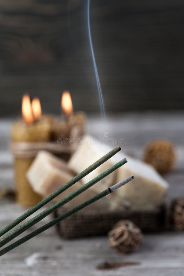 Fuming incense stick stock photo. Image of candle, burning - 69936106