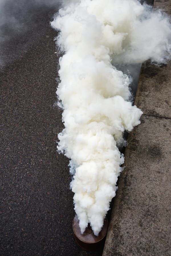 Fuming smoke bomb stock image. Image of bomb, emission - 87114225