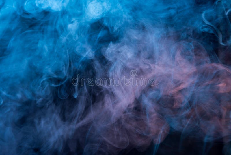 Fumo Blu E Rosa Astratto Su Un Fondo Scuro Fotografia Stock - Immagine ...