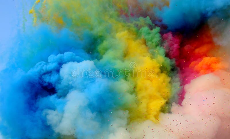 Estratto Del Fumo Di Colore Di Gradiente Fotografia Stock - Immagine di ...