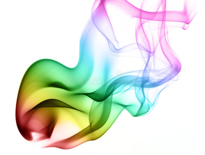 Fumo Colorato Nel Fondo Nero, Sul Blu, Sul Rosa, Sul Rosso, Sul Verde E ...