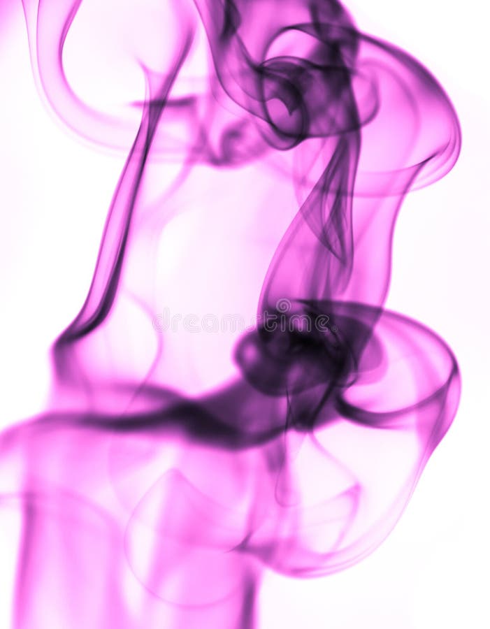 Fumo Cor-de-rosa No Fundo Branco Imagem de Stock - Imagem de roxo ...