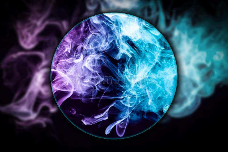 Fumo De Roda Do Close-up Fundido Sob Uma Lupa Ilustração Stock ...