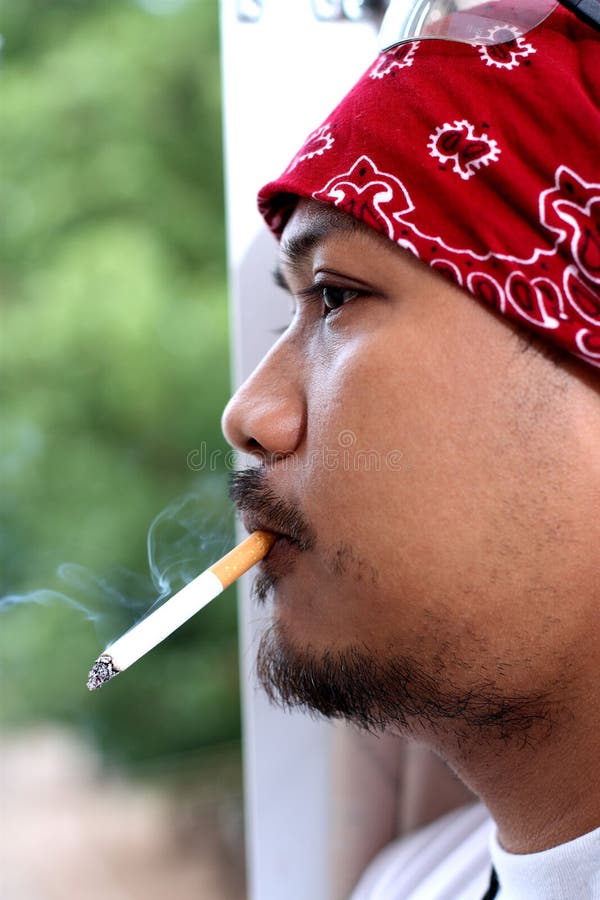 Fumo do homem foto de stock. Imagem de fumar, adulto - 14408288