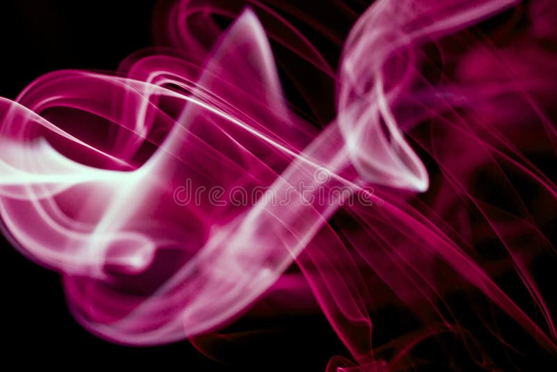 Fumo Rosa Isolato Su Sfondo Bianco Immagine Stock - Immagine di ...