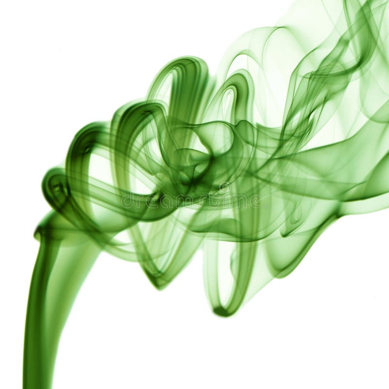 Fumo verde no fundo branco foto de stock. Imagem de dinâmico - 111667604
