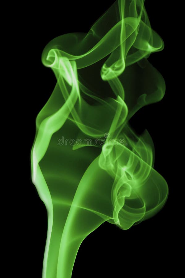 Fumo verde no fundo preto foto de stock. Imagem de contemporâneo ...