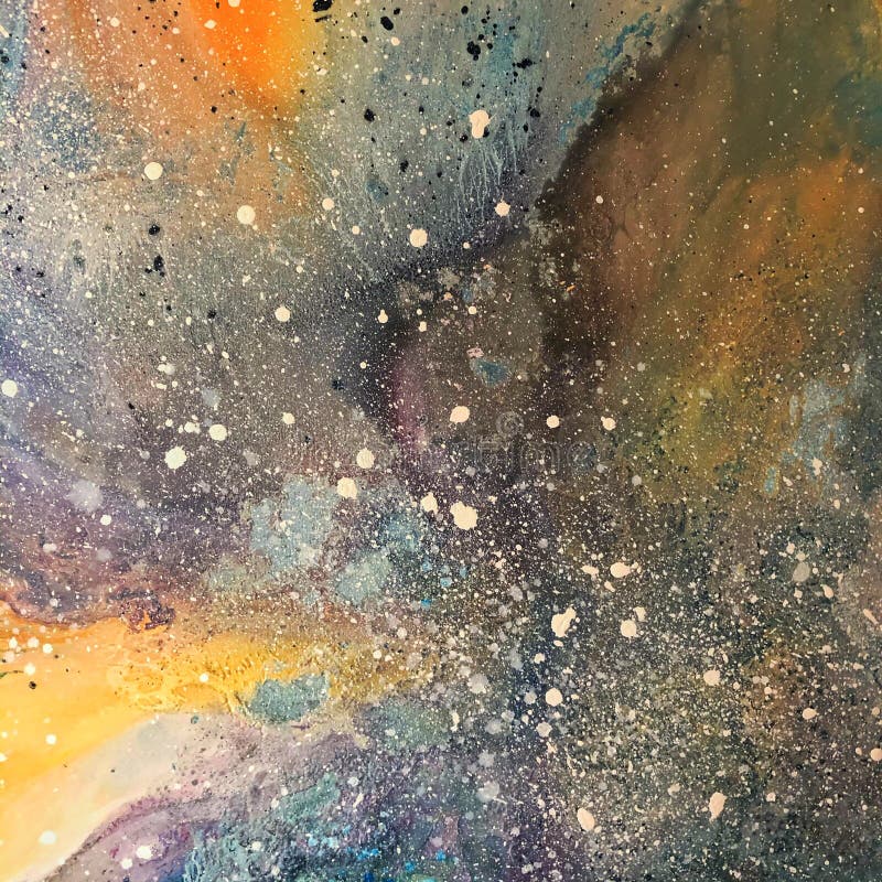 Fun Abstract Panorama Elements of Space and Galaxy Stock Image - Image ...