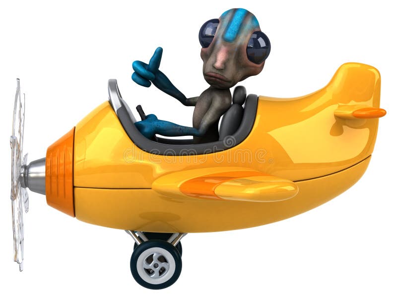 Fun alien stock illustration. Illustration of flight - 72045025