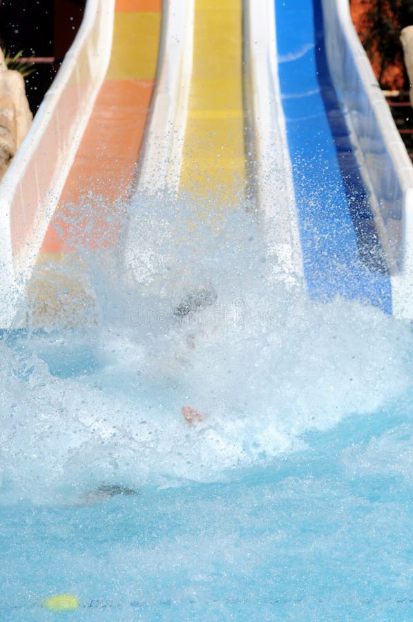 Fun in aqua park stock photo. Image of fast, refreshing - 30004140