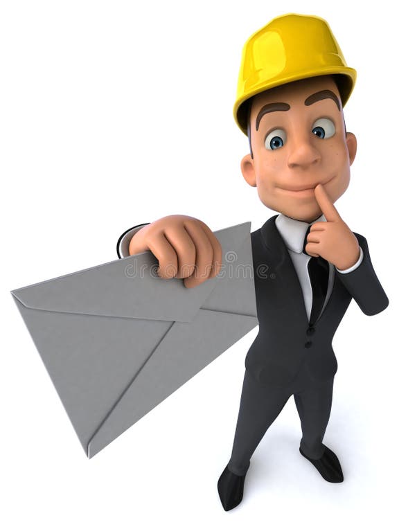 Fun architect stock illustration. Illustration of technician - 54935216