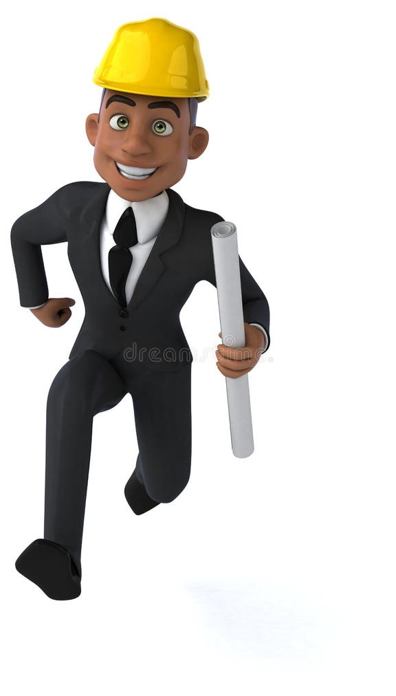 Fun architect stock illustration. Illustration of construction - 55020198