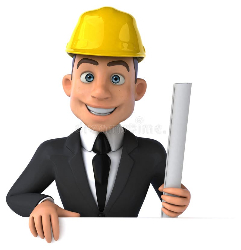Fun architect stock illustration. Illustration of concrete - 55020509