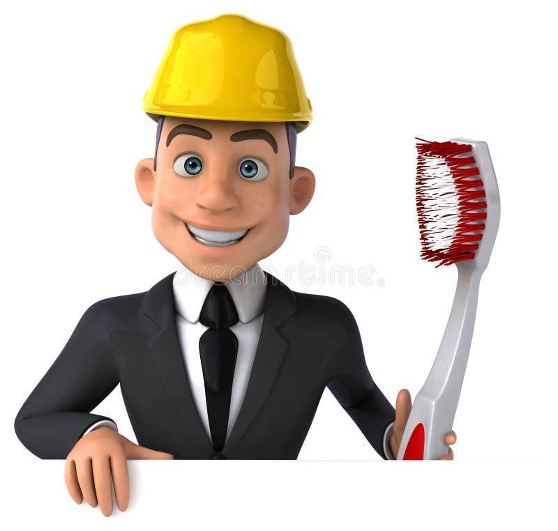 Fun architect stock illustration. Illustration of building - 55215927