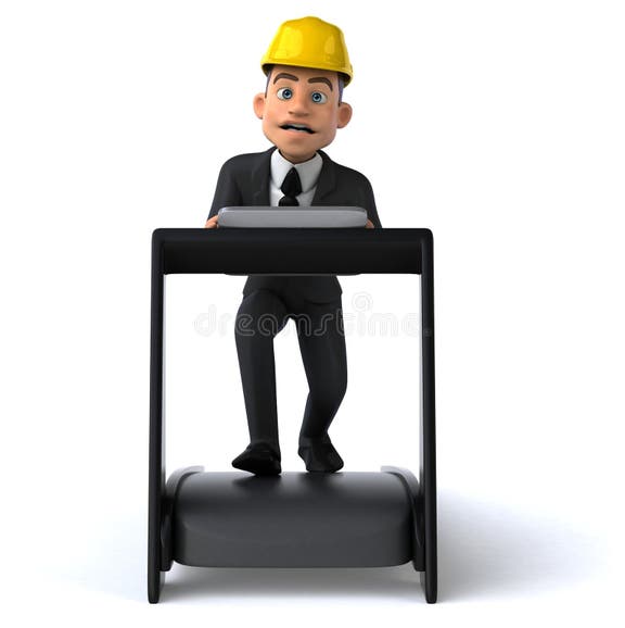 Fun architect stock illustration. Illustration of work - 55215933