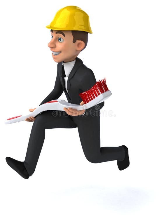 Fun architect stock illustration. Illustration of proud - 55215998