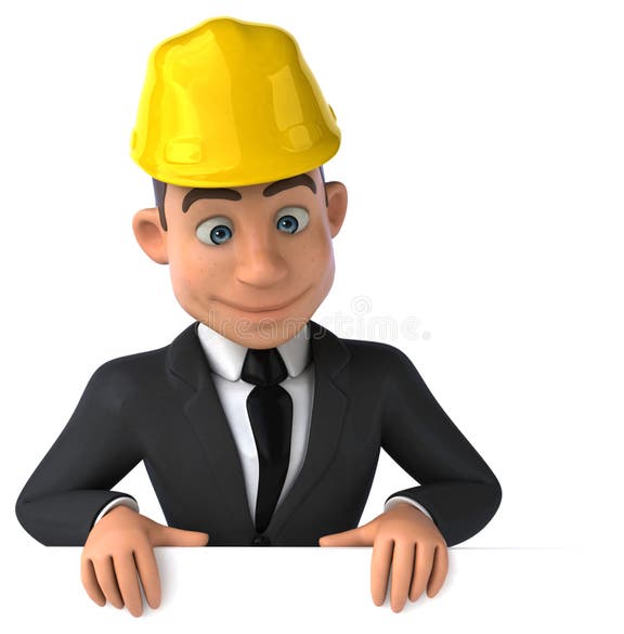 Fun architect stock illustration. Illustration of construct - 55216316