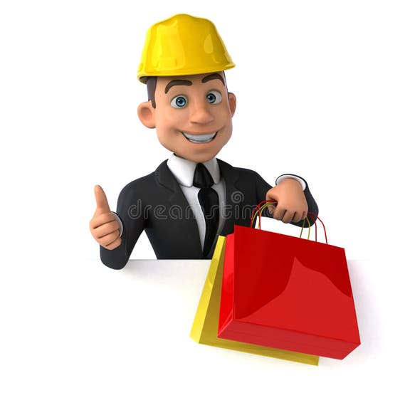 Fun architect stock illustration. Illustration of engineer - 55286496