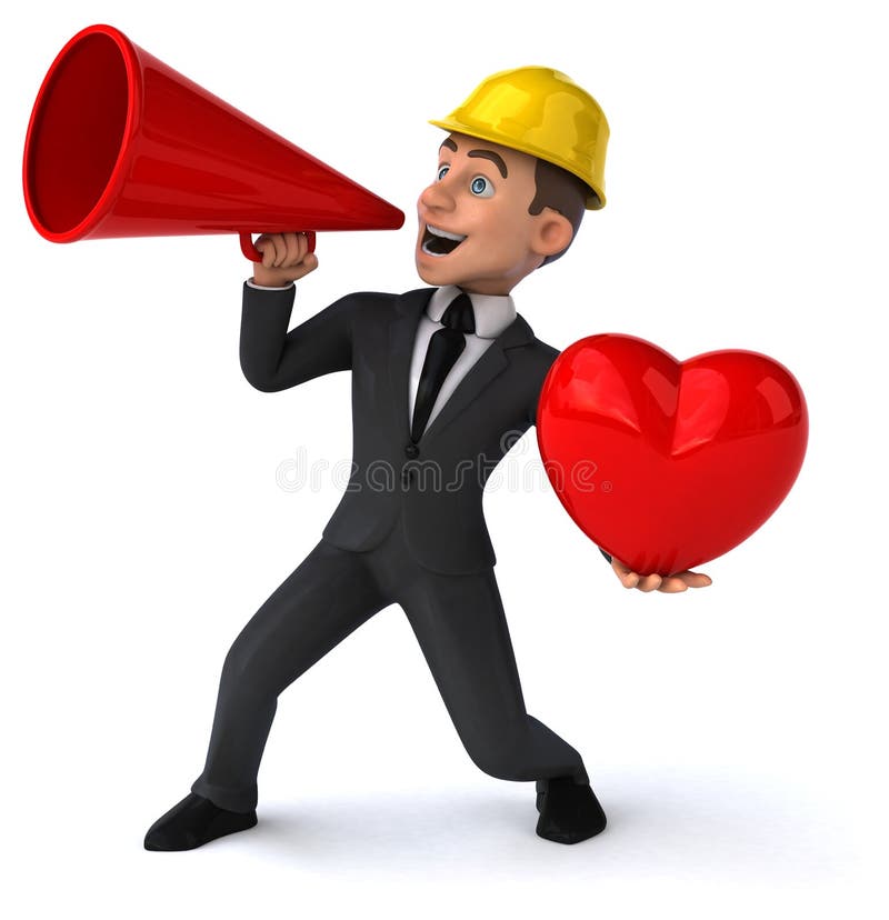 Fun architect stock illustration. Illustration of business - 56119420