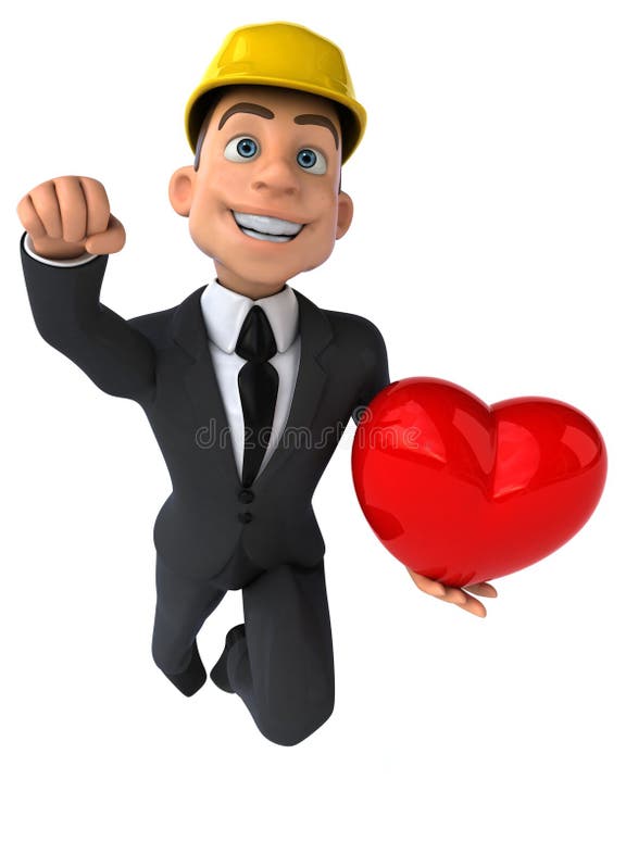 Fun architect stock illustration. Illustration of planning - 56491087