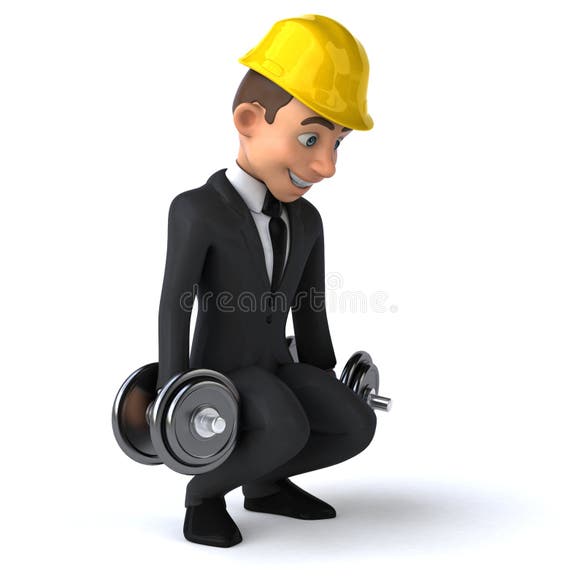 Fun architect stock illustration. Illustration of engineer - 56491435