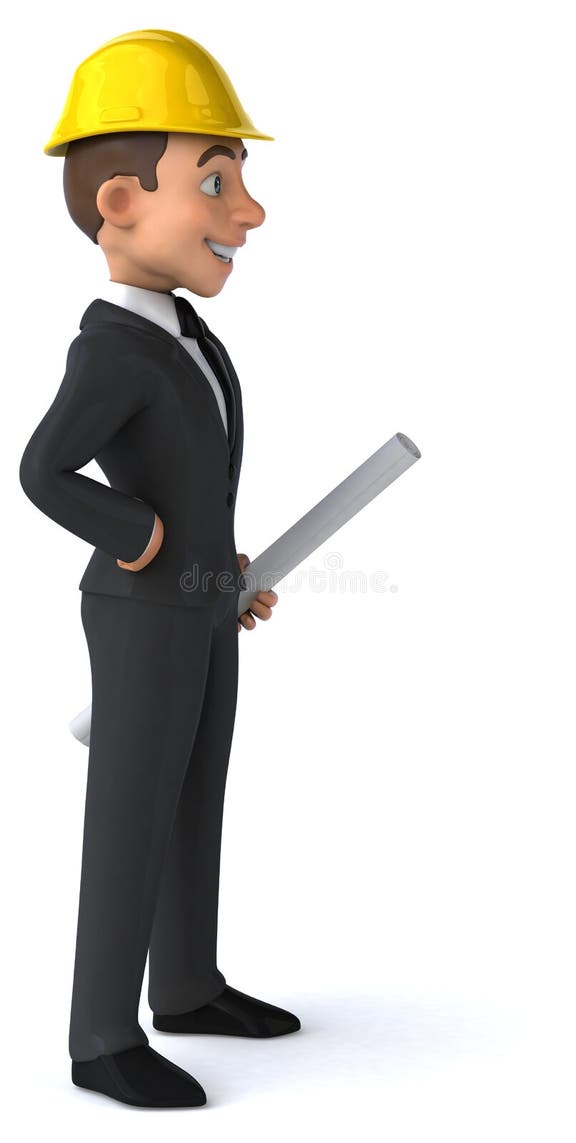 Fun architect stock illustration. Illustration of technician - 56492171