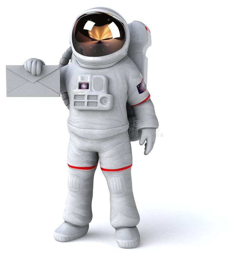Fun Astronaut - 3D Illustration Stock Illustration - Illustration of ...