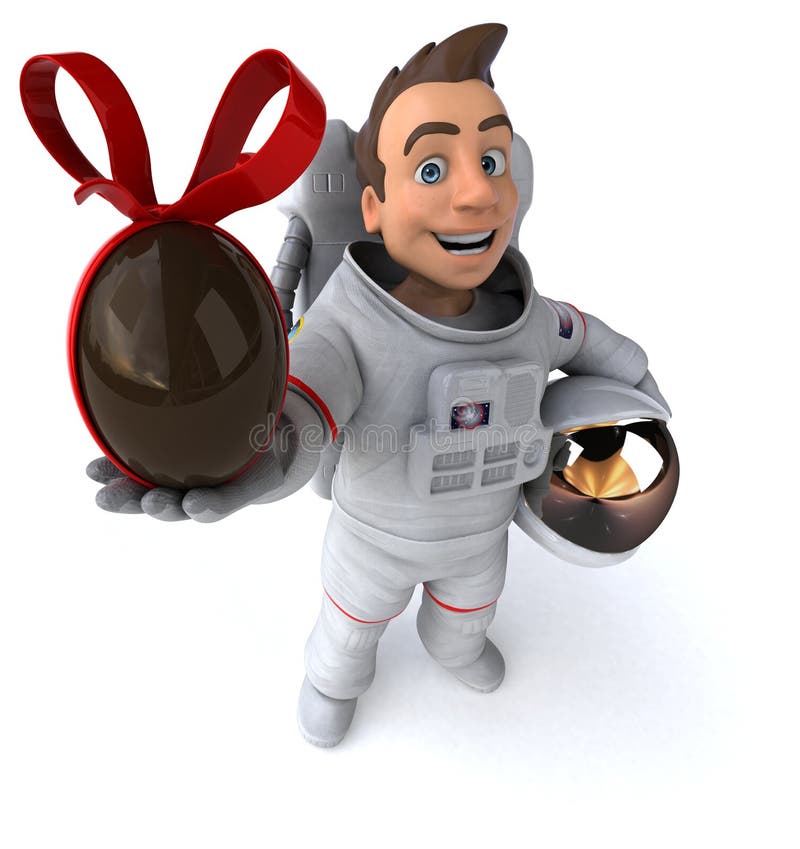 Fun Astronaut - 3D Illustration Stock Illustration - Illustration of ...