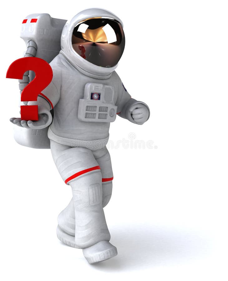 Fun Astronaut - 3D Illustration Stock Illustration - Illustration of ...
