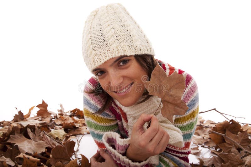 Fun at autumn season stock photo. Image of smile, beauty - 16519074