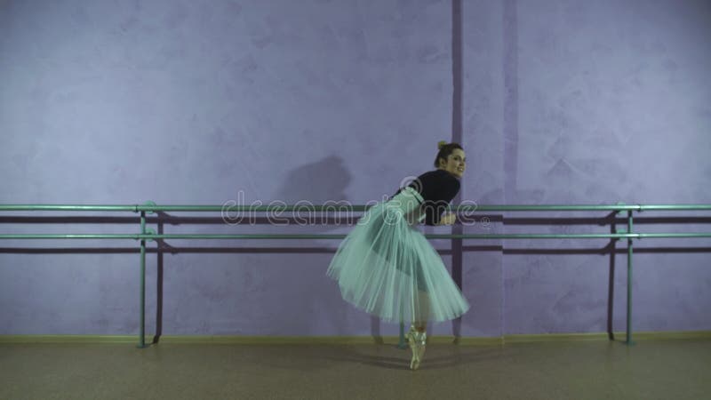 A Fun Ballerina in Toe Shoes Dancing Stock Footage - Video of childhood ...