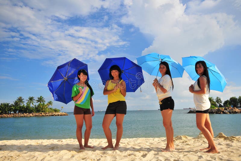 Fun at the Beach 50 stock photo. Image of girls, east - 5854234