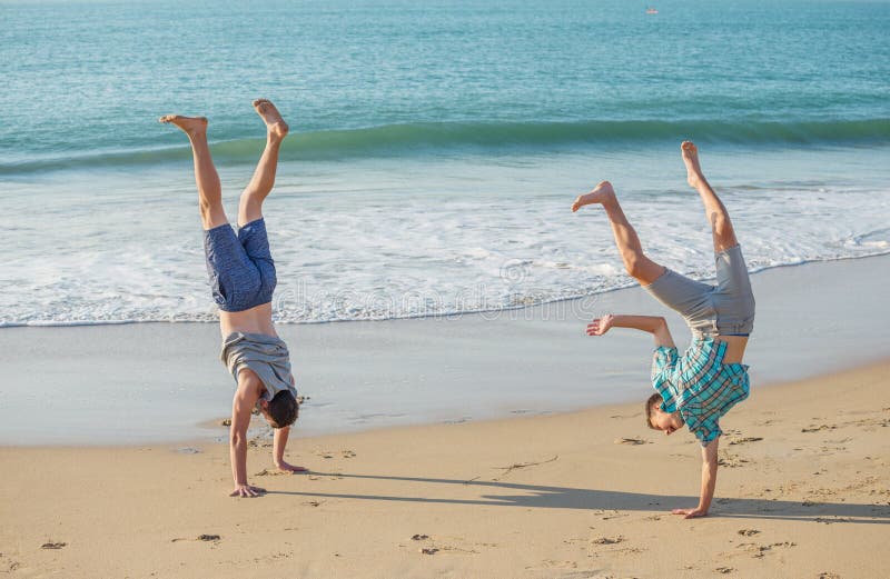 Fun on the beach stock image. Image of enjoying, action - 63250105