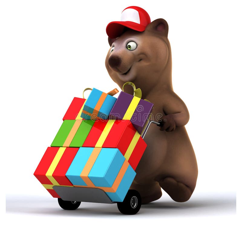 Fun bear stock illustration. Illustration of wild, white - 55407894