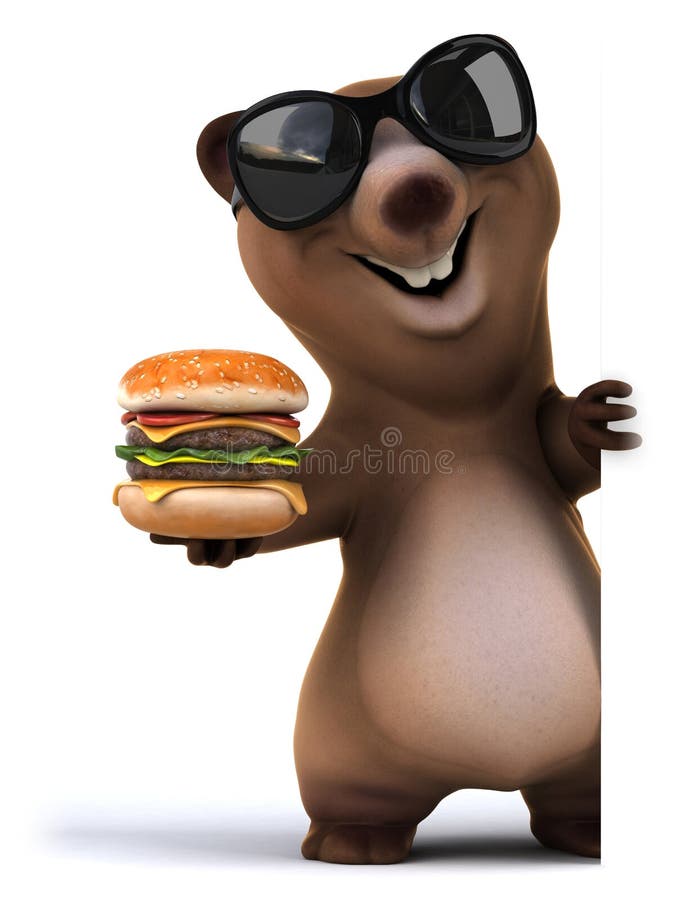 Fun bear stock illustration. Illustration of white, fast - 57517020