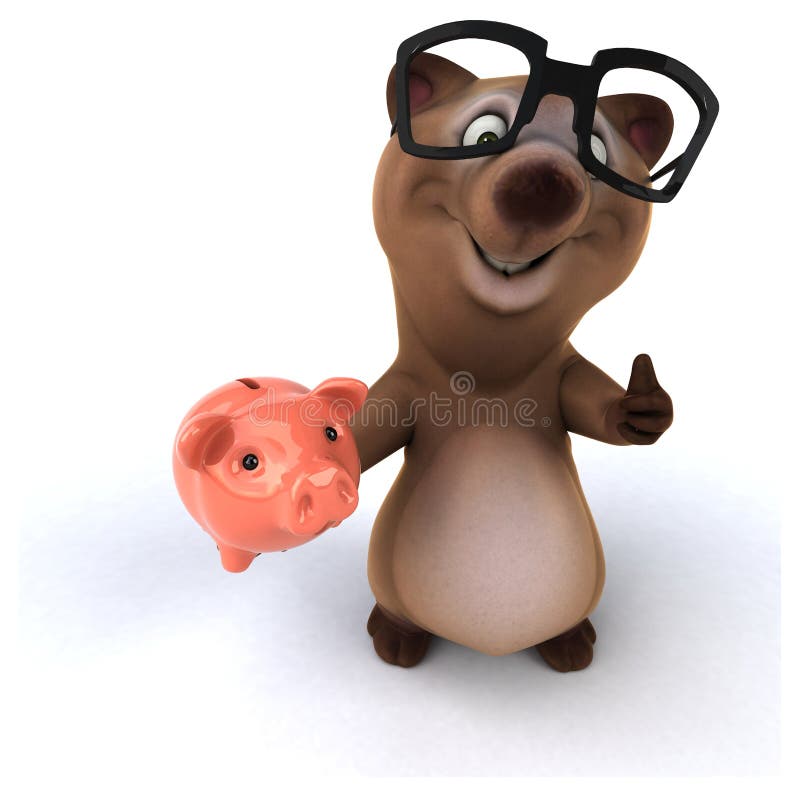 Fun bear stock illustration. Illustration of teddy, cartoon - 68606714