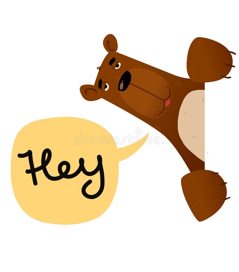 Fun bear character stock illustration. Illustration of cute - 32234760