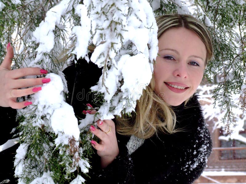 Fun and Beautiful Girl, Winter Stock Photo - Image of beauty, beautiful ...