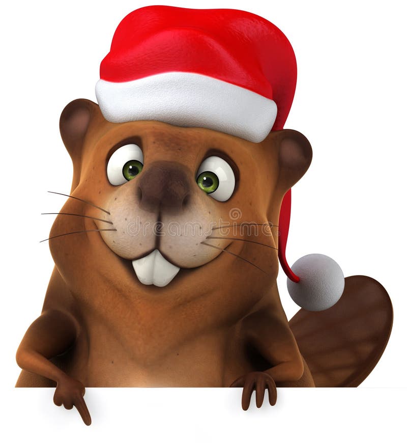 Christmas Canada Beaver stock illustration. Illustration of holiday ...