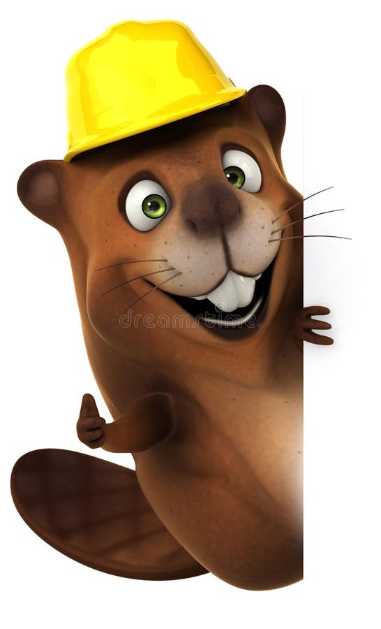 Fun beaver stock illustration. Illustration of coon, graphic - 49580378