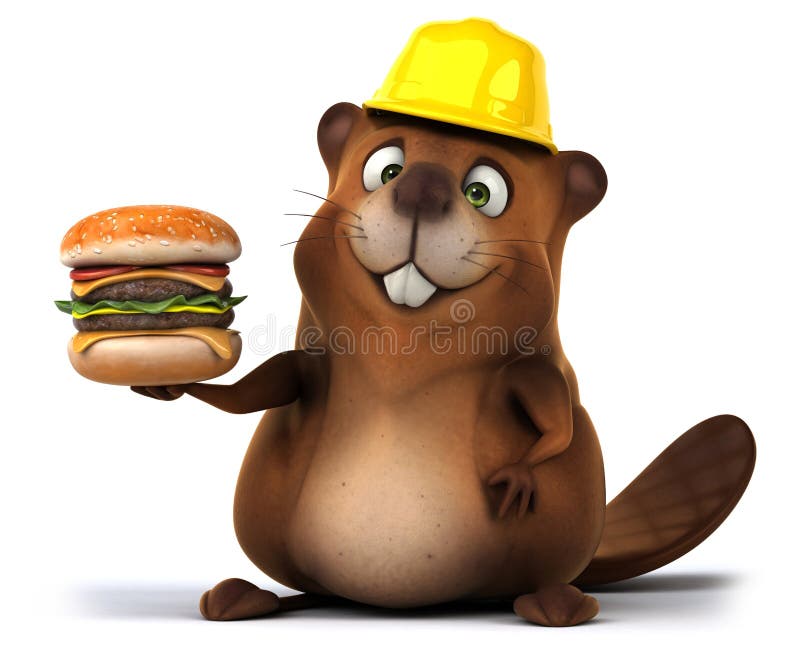 Fun beaver stock illustration. Illustration of food, tail - 53266522