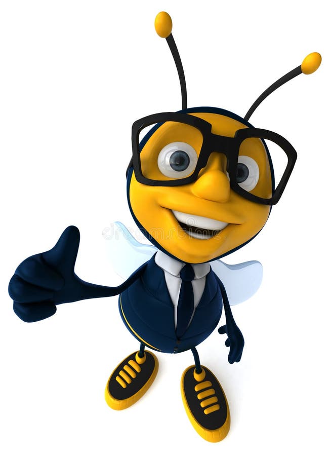 Nerd Bee stock vector. Illustration of vector, geek, nerd - 39003640