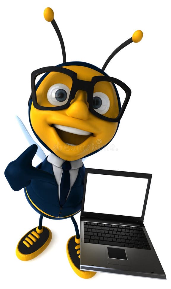 Fun bee stock illustration. Illustration of internet - 50856810