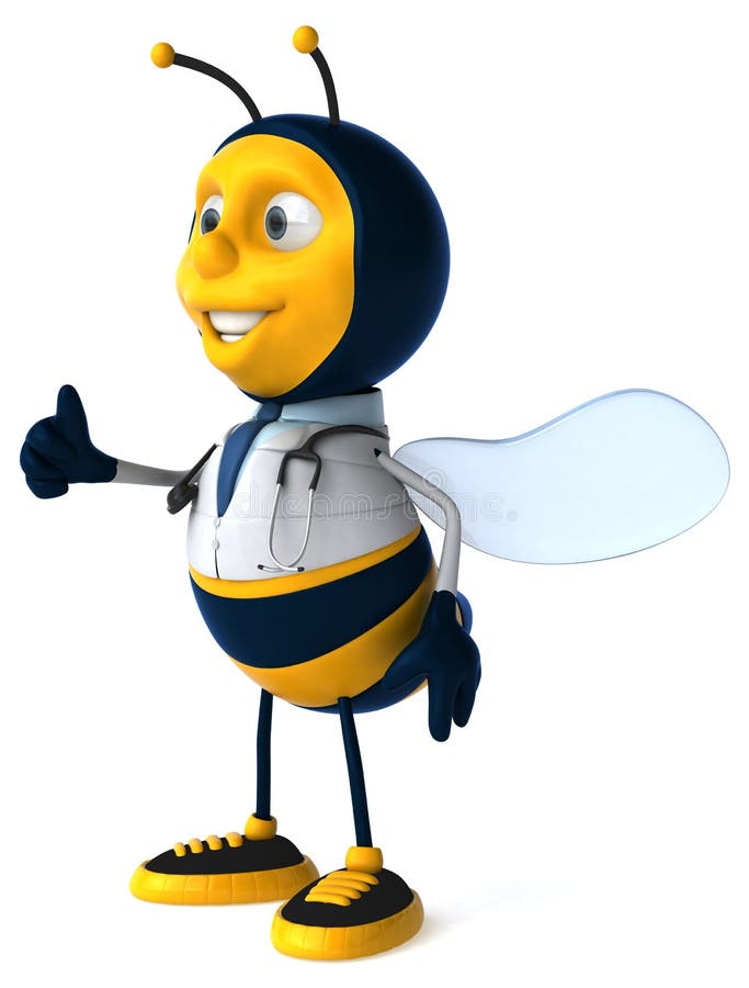 Fun bee stock illustration. Illustration of wings, sick - 53103278