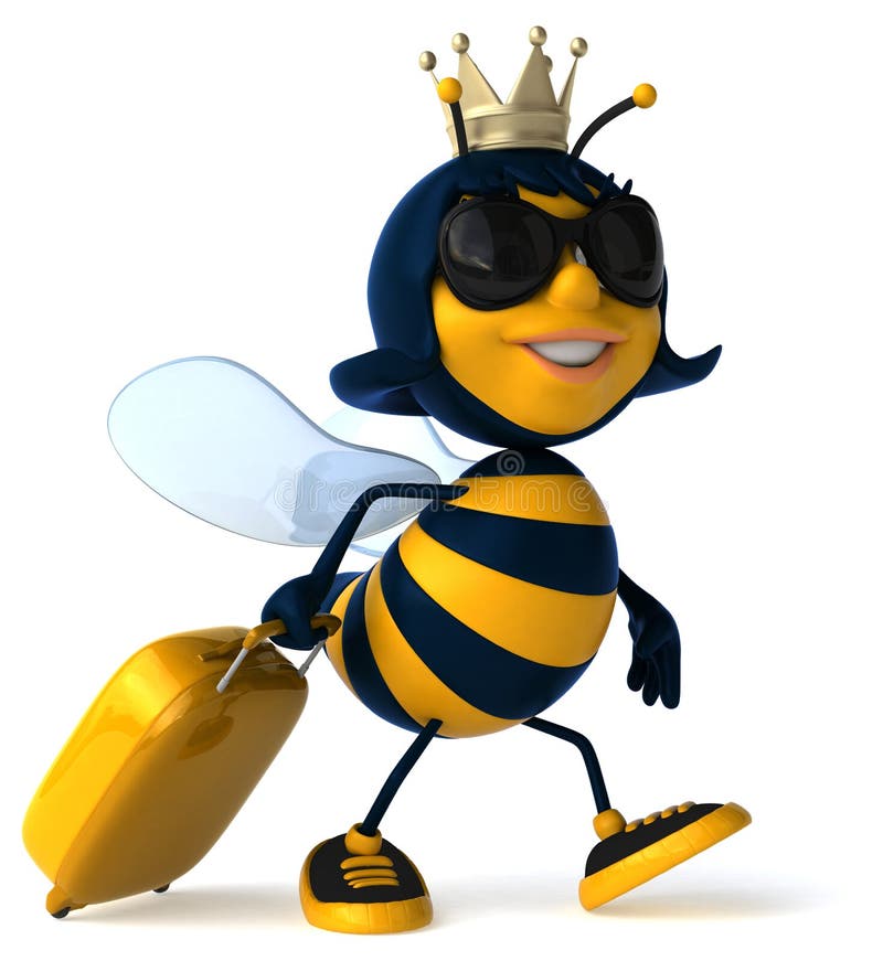 Fun bee stock illustration. Illustration of character - 53266581