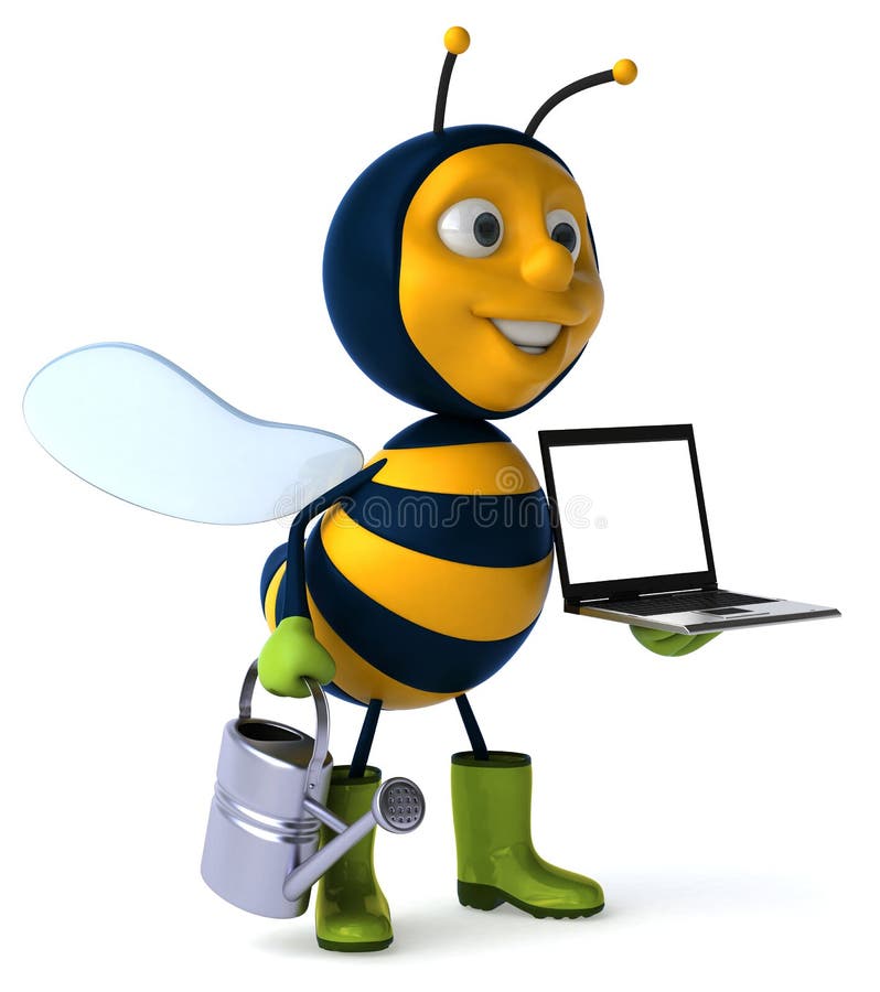 Fun bee stock illustration. Illustration of internet - 53423402