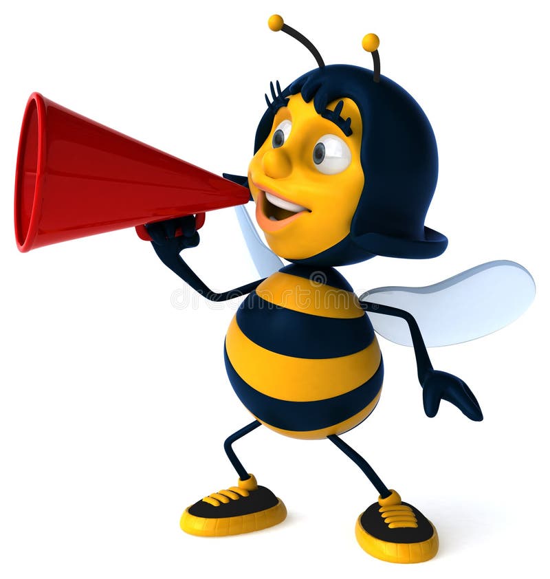 Fun bee stock illustration. Illustration of worker, honey - 53823578