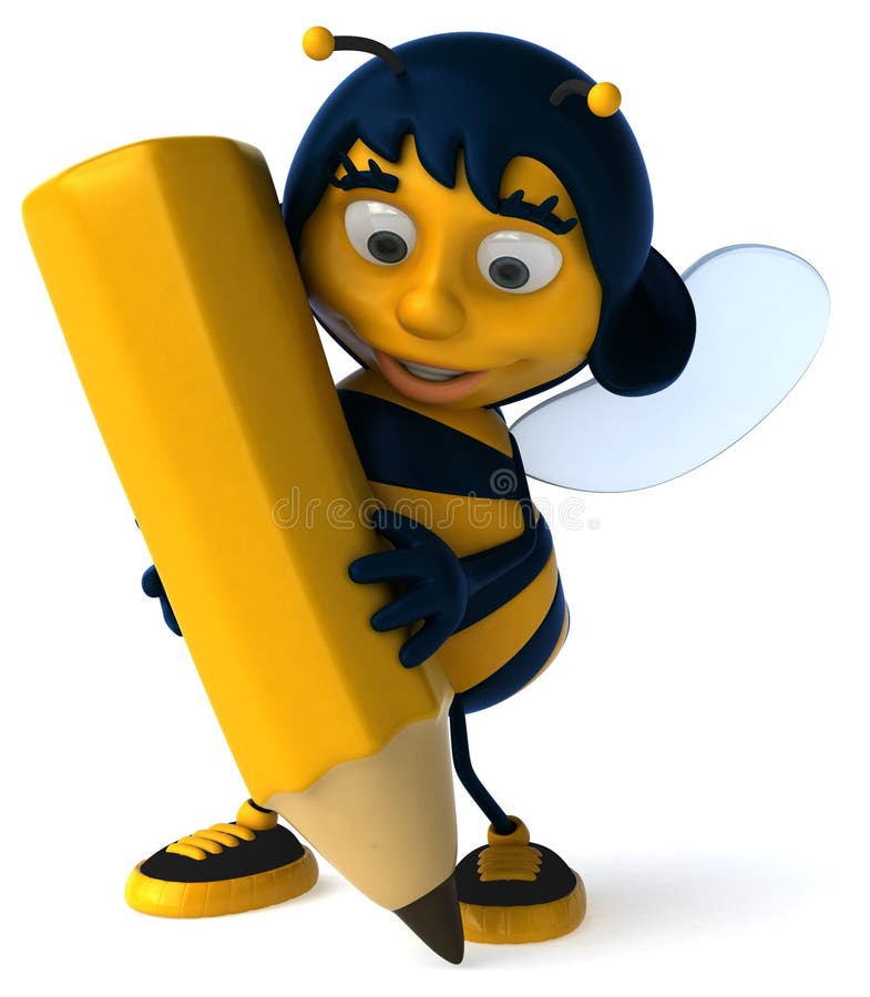 Fun bee stock illustration. Illustration of wings, worker - 54109015
