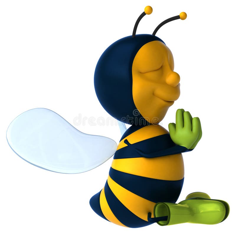 Meditating Bee stock vector. Illustration of relaxation - 41637568